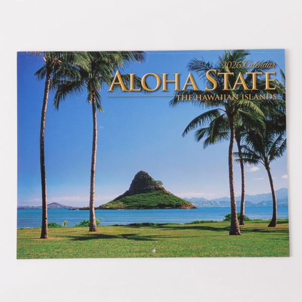 ハワイ直輸入の2026年版フォトカレンダー。「ALOHA STATE THE HAWAIIAN ISLANDS」をテーマに、12か月それぞれにハワイの美しい絶景を厳選収録。ワイキキビーチ、ラナイ島、滝、サンセットなど、多彩な景色が楽しめる本...