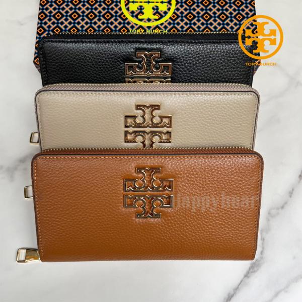 TORY BURCH Britten Zip Continental WALLET■カラー：ブラック　ベージュ　ブラウン■素材：レザー■サイズ：約横19cm×縦10cm×厚み2.5cm■仕様開閉 ：ファスナー式 内側 ：ポケットx2　ファス...