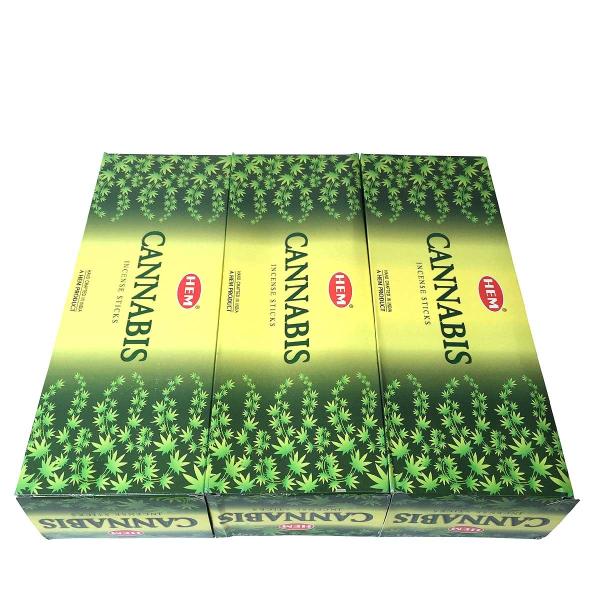 【ネコポス便選択で送料無料！】HEMのカナビス香です。インド大麻のカナビスですが、間違っても大麻は入っておりませんのであしからず。人気のお香です。★こちらのお香は同じ香りの3BOX(18箱)セットです！★配送方法がネコポスの場合は高さ制限の...
