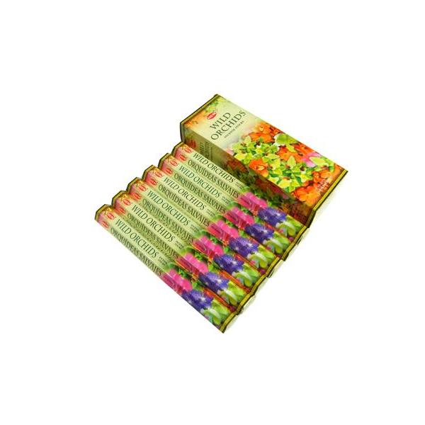 日本訳すると野生蘭ですが、実際にどの様な香りなのかは不明ですが、こちらのお香は柔らかく甘めのフローラル系の香りです。★こちらのお香は同じ香りの6箱セットです！★長さ：約24ｃｍ内容量：約20本×6箱生産国：インド※こちらの商品のみ送料無料と...