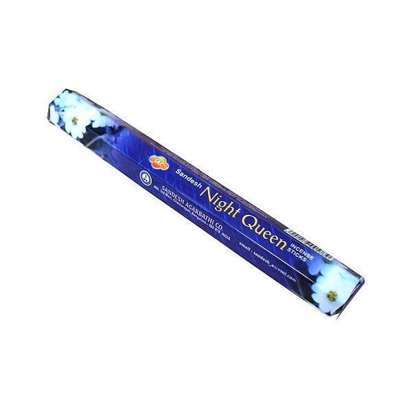 【ポスト投函配送選択可能です/6箱毎に送料1通分が掛かります】酸味は薄く甘さが強め、まったりとした気分に浸れそうなフローラル。 ナイトクィーンは、年に一回、夏の夜にだけひっそりと咲く白い花「月下美人」をイメージしたお香です。長さ：約23ｃｍ...