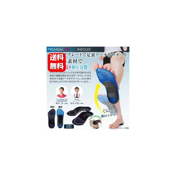 商品名 プレミアム3Dゲルインソール内容量 1足（2枚）入り適応サイズ 22.0〜26.0cm材質 生地部：ポリエステル100％ゲル部：スチレン系熱可塑性エラストマープレート部：合成樹脂（ポリプロピレン・ポリスチレン・ポリエチレン）ご使用方...