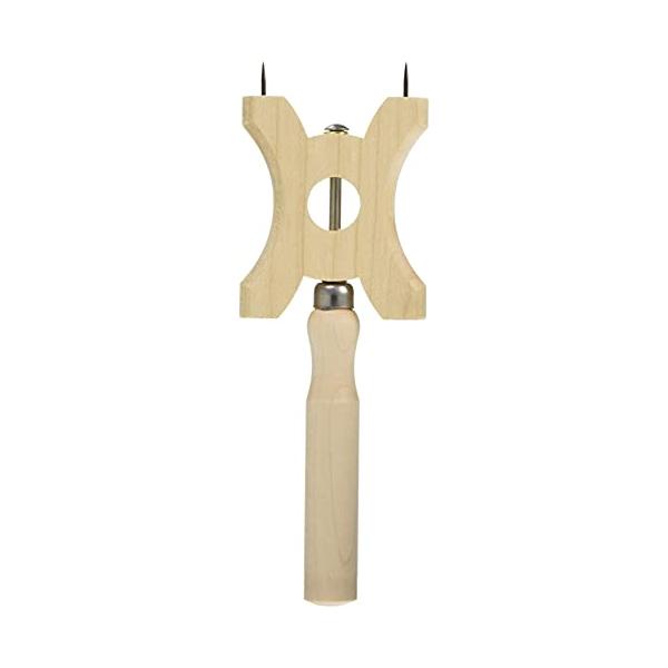 木製・小ベージュ/小/-・Style:木製・小・パッケージ個数:1・用途:建築用水糸の巻き付け・特徴1:木製の凧糸巻・特徴2:カルコは別売・サイズ:小・材質:木