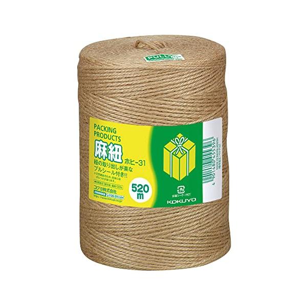 チーズ巻ききなり色/520m巻/ホヒ-31・Color:きなり色Size:520m巻Style:チーズ巻き・パッケージ個数:1・材質:黄麻・巻き長さ:520m・巻き方法:チーズ巻き・ひもの太さ:直径2mm・荷物の梱包、古紙回収、植物の誘引な...