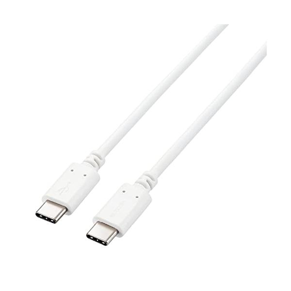 ホワイト/2m/U2C-CC5PC20NWH・Color:ホワイトSize:2m・パッケージ個数:1・ケーブル両端にUSB Type-C(TM)端子を搭載し、最大100WのUSB Power Deliveryに対応したUSB2.0ケーブルで...