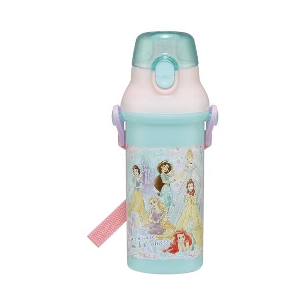 ディズニープリンセスをテーマにしたカジュアル。プラ水筒480ml/480 ml/PSB5SANAG69005・パッケージ個数:1・サイズ：横9.5×径7.9×高21、ベルト：50〜100cm・材質：キャップ：飽和ポリエステル樹脂、本体・フタ...