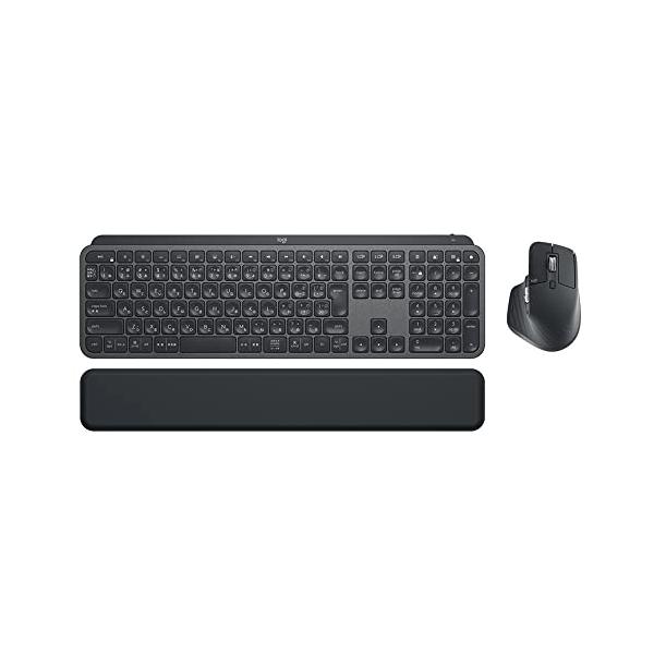 グラファイト/-/MK800MXS・パッケージ個数:1・MX MASTER 3SとMX KEYSのビジネスモデルとパームレストMX10PRの3つをセットにしたコンボ／MX2300B + KX800B + MX10PR／ビジネスで販売中・MX...