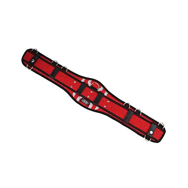 サポートベルトLレッド/長さ800mm/SPD-RD-9・パッケージ個数:1・用途:腰の負担を軽減・仕様1:腰にフィットする立体エアークッション・仕様2:サスペンダーなどが取付可能なD環付き・仕様3:SPIDERシリーズとしてデザインを統一...