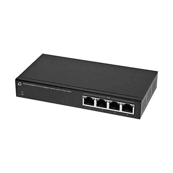 全5ポートブラック/-/FXG-0104EMP・Style:全5ポート・全5ポート10/100/1000Mbps対応、全てのポートがギガビット対応なので高速ネットワークを構築することができます。・4ポートPoE給電対応（PoE/PoE+対応...