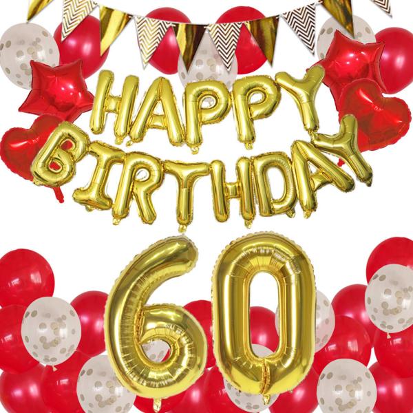 用途 60歳 ６０歳 還暦のお祝いに還暦祝いのサプライズパーティーにセット内容 ・HAPPY BIRTHDAY アルファベットバルーン　1セット・ハート型フィルムバルーン 2個　18インチ（膨らますと約35cm程度）・星形フィルムバルーン ...