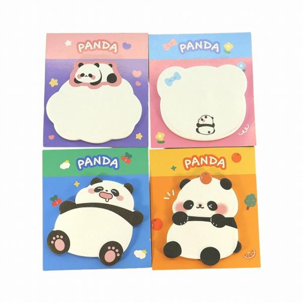 メモが書きやすい大きいふせん4種セットです。かわいいパンダがあなたの毎日をほっこり彩る♪「パンダデザイン 大判ふせん4種セット」は、たっぷり書ける“ゆったりサイズ”＆見た瞬間に癒されるデザインが魅力のメモふせんです。ひと目で分かる大きめサイ...