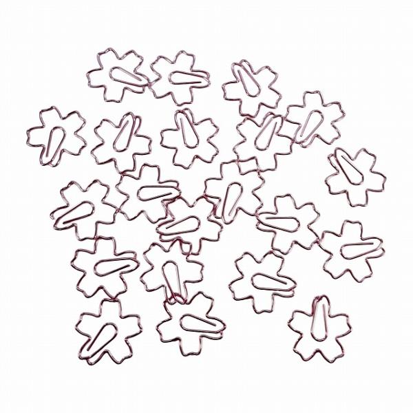 学校の校章のような、可愛らしいピンク色で桜の花びらデザインのゼムクリップ20個セットです。春が来たら、紙の上にも桜を咲かせませんか。書類やノートを留めるたび、ふっと気持ちが和らぐ、遊び心たっぷりの文具クリップ。普通のクリップでは味気ないそん...