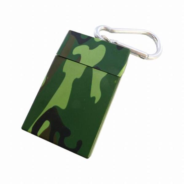 引き出し式の携帯灰皿、吸い殻入れです。カラビナキーホルダー付き。引っ張り出すと分離できるので、中を取り出しやすいです。また、横にスライトするタイプよりも壊れにくい形状となります。携帯用灰皿としてだけでなく、小さい小物入れとしても活躍しそうで...