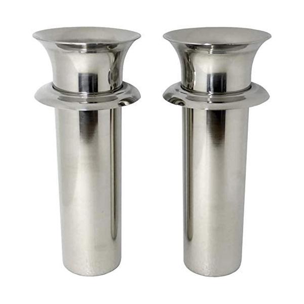 【商品名 】お墓用の花筒１対（２本）セット 【サイズ 】全長：213mm 　リング下長さ：170mm　※石に入る部分の長さです 　筒径：58mm 　口径：92mm 取付けの際は、 　　　　　直径6cm（60ミリ）、深さ18cm（180ミリ）...