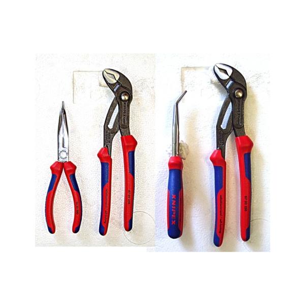 在庫有！インボイス制度対応！！クニペックス(KNIPEX)8702-250　ウォーターポンププライヤー「コブラ」全長250ｍｍ2625-200　先長ベントノーズプライヤーカッタ付き　 全長200ｍｍ、アングル角40度※販売価格は、8702-...