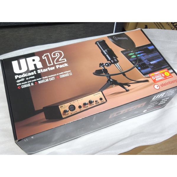 正規品・新品・新製品です。話題のUSBオーディオインターフェイスsteinberg UR12 Black &amp; Copper Modelとマイク等をセットにした「UR12 Podcast Starter Pack 」です。在庫ございま...