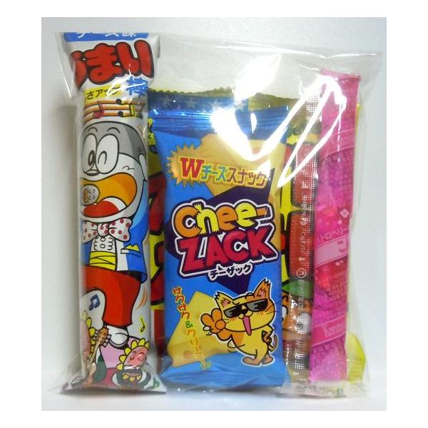 はらしょうオリジナル 駄菓子詰め合わせ透明OPP袋に４種類の駄菓子が入っています。フライドポテト、うまい棒、チーザック、こんにゃくゼリーです。１箱に大量の１００個入りです。１個あたり108円になります。送料は無料です。子供会、幼稚園、小学校...