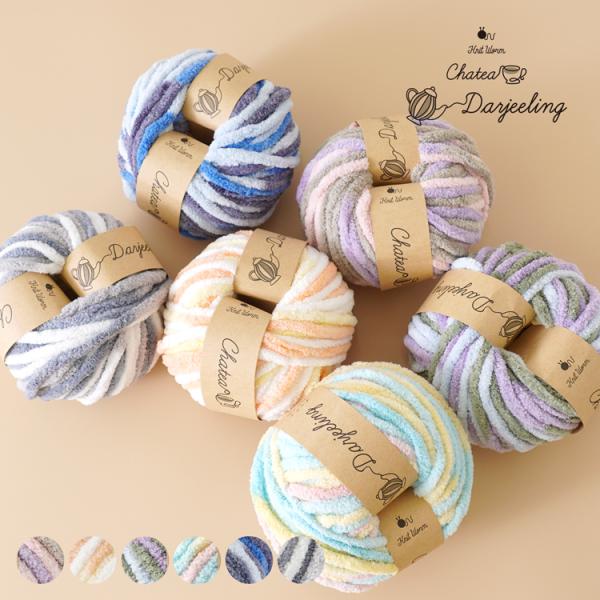 商品名：チャティカラフルモール太さ：超極太形状：40g(約32m)品質：ポリエステル100%使用針：棒針7〜8mm、かぎ針7mm号標準ゲージ：8目11段前後(メリヤス編み)Made in chinaブランド：Knitworm原ウール株式会社...