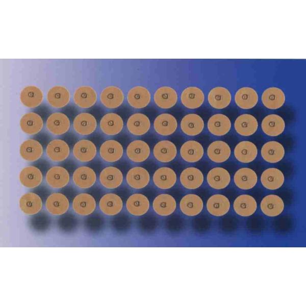 ※　返品・交換不可商品となります。☆　円皮鍼Ｂ１００は、仕様など円皮針Ｂと同じ構成で、　　包装形態がお徳用になっています。☆　包装形態は、テープ付き５０本×２シート（ビニール包装）です。☆　テープ径は約10mmでビニール製です。☆　寸法表示...