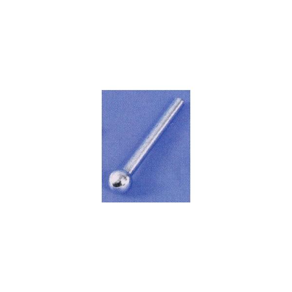 ☆　全長９５mm、宝珠部１６mm　☆　てい鍼や小児鍼としてご使用いただけます。☆　「先あり」とは球状部分の先端に刺激を与える突起があります。　　「先なし」とは突起がなく、なめらかな球状となります。※　本商品は、「先なし」です（画像は「先なし...