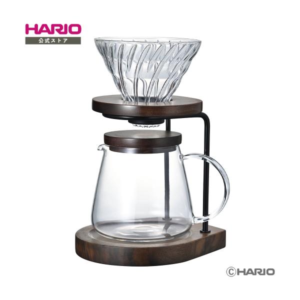 ウォールナットシリーズのハンドドリップ器具セット。ドリッパー、サーバー、ドリップスタンドに計量スプーンとペーパーフィルター40枚を付属したハンドドリップコーヒーセットです。Wolnut Wood Seriesウォールナットウッド＜クルミの木...