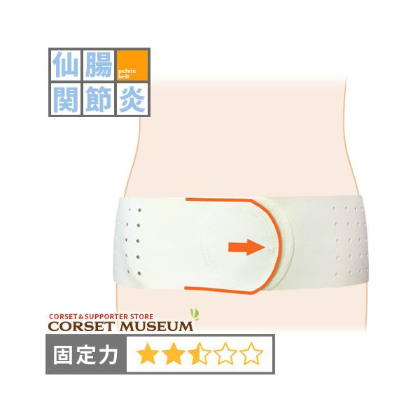 仙腸関節・腰痛の骨盤ベルト丸型骨盤バンド■商品概要丸型骨盤バンドは、厚さ2mm、幅約10センチで、腰の支持・骨盤を補強する骨盤ベルトです。両端が丸型にプレスしてあり、角のめくりあがりがありません。■サイズの測り方サイズは、仙骨部（骨盤回）を...