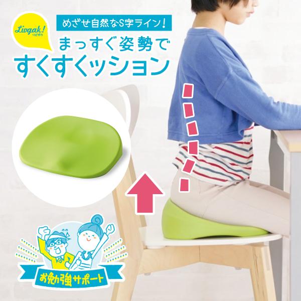 ソニック まっすぐ姿勢ですくすくッション 子供 姿勢 矯正 改善 グッズ クッション リビガク 猫背 姿勢 小学生 子ども こども キッズ 子供用 自主学習 自宅学習 リビング学習 学習机 椅子用 椅子 床でも使える 勉強 骨盤 背筋 SO...