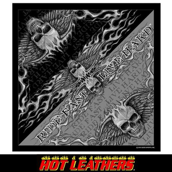 【HOTLEATHERS Original Design Bandana】どんなスタイルも一瞬でカジュアルにチェンジ!バンダナforバイカー!ファッション性が高く、尚且つどの季節でもライディングを快適にしてくれるバイカーのための超人気定番ア...