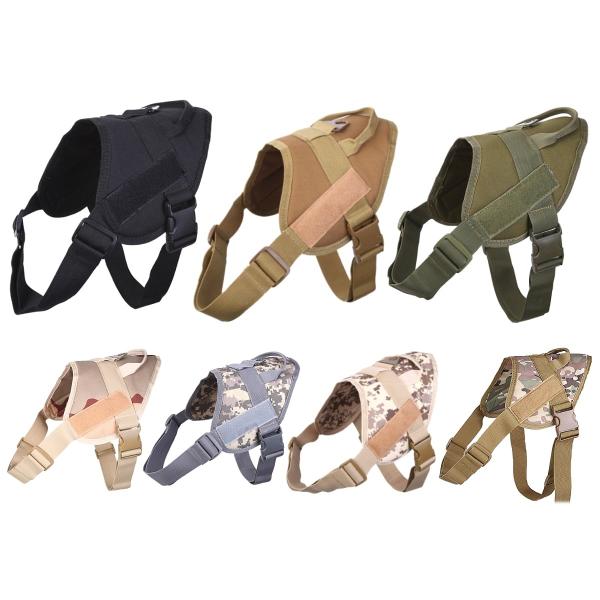 【Adjustable Nylon Hunting Vest Dog Harness】完璧なアーミールックのミリタリーベスト風犬用ハーネス!!飼い主さんとのおそろも可能!K9スタイルのタフなワンちゃん向け胴輪です♪リード取り付け用フックやワ...