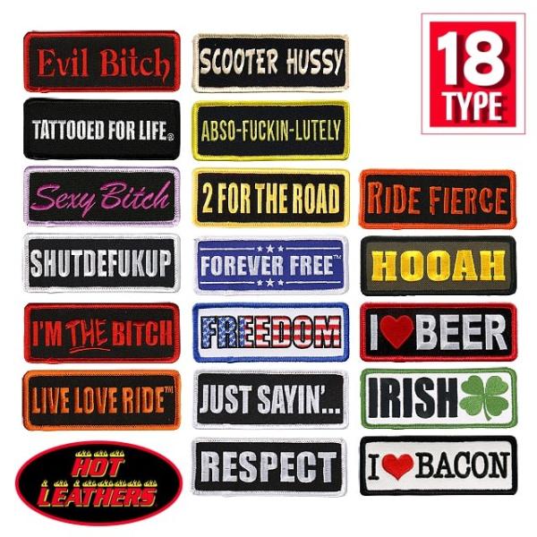 ■サイズ：(約) 10.1×5cm■布製、アイロン対応全18種類：ご希望のタイプをお選び下さい。【1】Evil Bitch (PPL9266)【2】TATTOOED FOR LIFE (PPL9267)【3】Sexy Bitch (PPL9...
