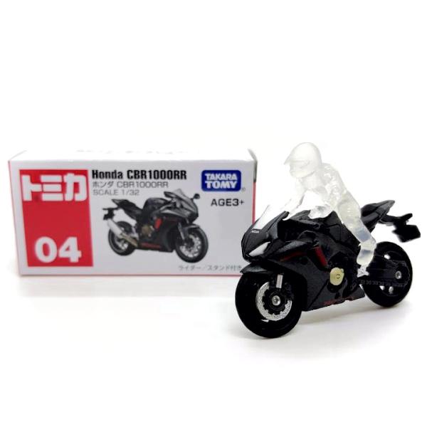 【商品説明】中国や香港などのアジア圏のみで販売されている日本国外限定トミカ。ホンダが誇るスーパースポーツバイク「CBR1000RR」を1/ 32 scaleで精巧に再現したモデルで、アジア限定で販売された希少なトミカです。バイクモデルながら...