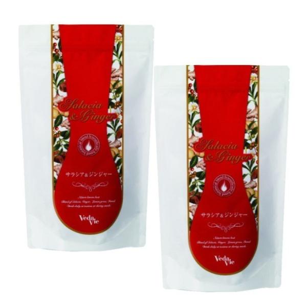 カロリーゼロ、糖質ゼロ！のダイエット健康茶【ヴェーダヴィ サラシア＆ジンジャーブレンド】甘いもの、油っぽいものをよく食べる方に。サラシア、ジンジャー、レモングラス、フェンネルがブレンドされたスッキリ風味のおいしい健康茶です。カロリー＆糖質コ...