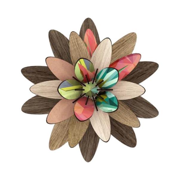 MDF板を組み立ててつくる花の壁掛けオブジェです。カラフルでポップながらナチュラルさを残した素敵なデザインで、お部屋をやさしく彩ります♪● こちらの商品はフラットパックでのお届けとなります。（お客様組み立て）●サイズ：【パッケージ】 32x...