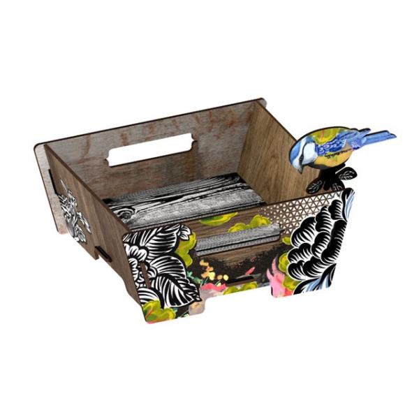 MDF製の組み立て式バスケット。お菓子やパン、ジャムのビンなどを並べて食卓を彩るのはもちろん、文房具やコスメなどの小物入れにもぴったりです。● こちらの商品はフラットパックでのお届けとなります。（お客様組み立て）● 内容： バスケット本体x...