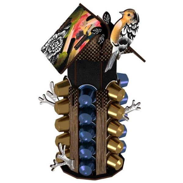 ネスプレッソのコーヒーカプセルをおしゃれに収納できるホルダーです。自立式ですが、壁に掛けて使うことも可能。外側のパーツはリバーシブルになっており、好みや気分に合わせてデザインを変えることができます。最大30カプセル収納可能。● こちらの商品...