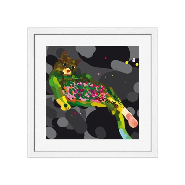 愛らしい猫のプリントを額装した、イタリア製のインテリアアートです。洋風、北欧風のインテリアにマッチするのはもちろん、猫好きさんへのプレゼントにもぴったり♪背面に壁掛け用のフック付き。プリントとアクリル板はフレームの奥側に設置されています。木...