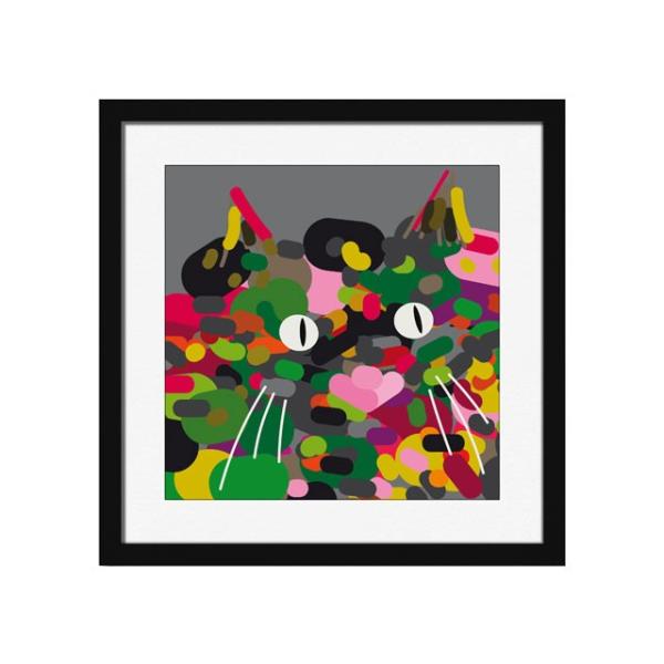 愛らしい猫のプリントを額装した、イタリア製のインテリアアートです。洋風、北欧風のインテリアにマッチするのはもちろん、猫好きさんへのプレゼントにもぴったり♪背面に壁掛け用のフック付き。プリントとアクリル板はフレームの奥側に設置されています。木...