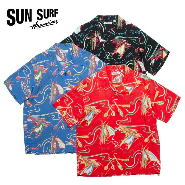 ■ブランド説明SUN SURF（サンサーフ）はアロハシャツの黄金期とされる1930年代から1950年代にかけて作られた、いわゆる「ヴィンテージ」と呼ばれるレーヨン製アロハシャツを中心に展開するブランド。1970年代に誕生し、創業から資料とし...