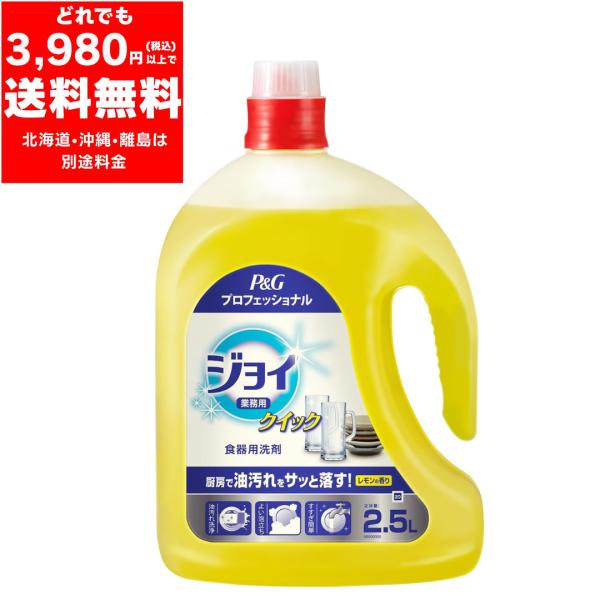 P&amp;G プロクター・アンド・ギャンブル・ジャパン株式会社正味量：2.5L商品説明・除菌でおなじみのジョイから業務用、大容量 食器洗剤 詰め替え・プロフェッショナル専用、しかも経済的・厨房で油汚れをサッと落として素早い洗浄・送料がかか...