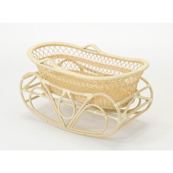 ■商品名　　　　ラタン・ヨーラン ゆりかご ベビーベッド F214■サイズ             W950XD580XH520mm■商品の状態・特徴　 【新品】■材質　　　フレーム：ラタン　　■体重目安９kg以下、　対象月齢〜６か月ごろま...