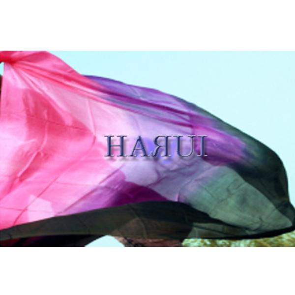 ◆商品番号：sb3-bpp◆カラー：黒 ピンク 紫◆サイズ:約250cm ×114cm◆素材：シルク100％黒・ピンク・紫の３色に染め上げられた シルク100%のベールです。重さは 約50ｇで、ファンベールにも使用される 綺麗なグラデーショ...