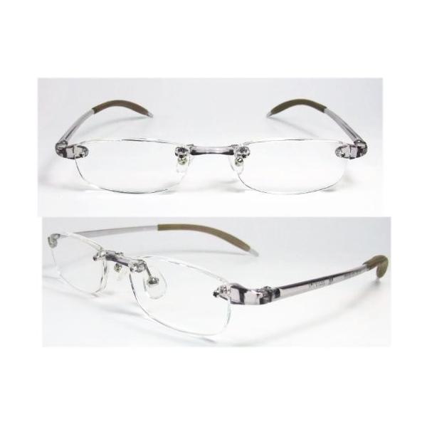 【財団法人 日本眼鏡普及光学器検査協会「合格」商品】だから、品質確かなで、安心のリーディンググラス。人を選ばないフチなしフレームを採用。バネ性を持つ超弾性プラスチックTR90を使用。掛け心地抜群！！耳にかかるクッションの色がグレーに変更にな...