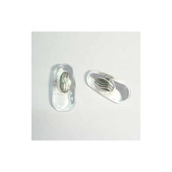 フレームのずれ落ちをしにくくするシリコンパットです。特長シリコン素材により、あたりがハードタイプのパットに比べて柔らかく掛け心地が良くなります。ハードタイプに比べて寿命は短くなります。パット素材：シリコン蝶芯素材：金属 (銀色）サイズ　　：...