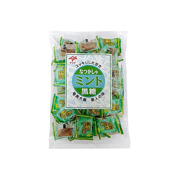 スッキリとしたミント味の黒糖です。食べやすい一口サイズで、一個ずつ包装されてます