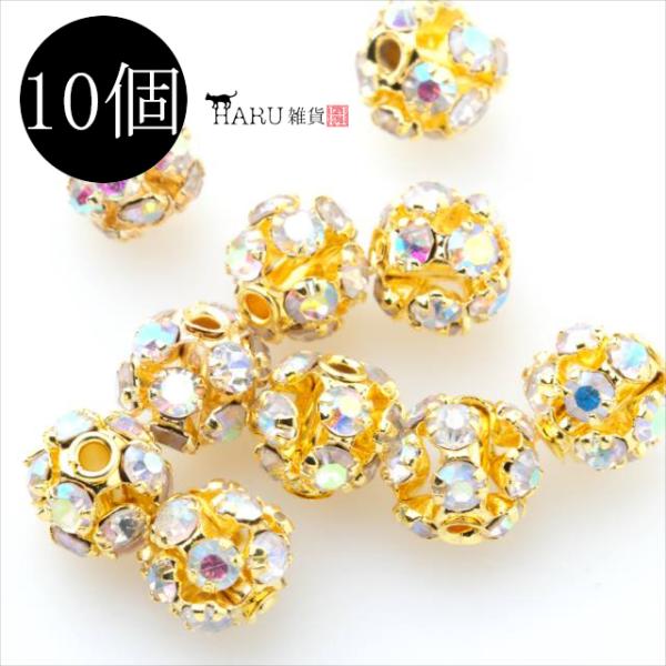 【発売日：2023年07月18日】・丸型タイプのロンデルは定番のブレスレットは勿論、ネックレスやピアス、イヤリングなど様々なアクセサリーのパーツとしてご使用頂けます・高品質のガラスストーンがロンデル全体に埋め込まれており、光があたるとキラキ...