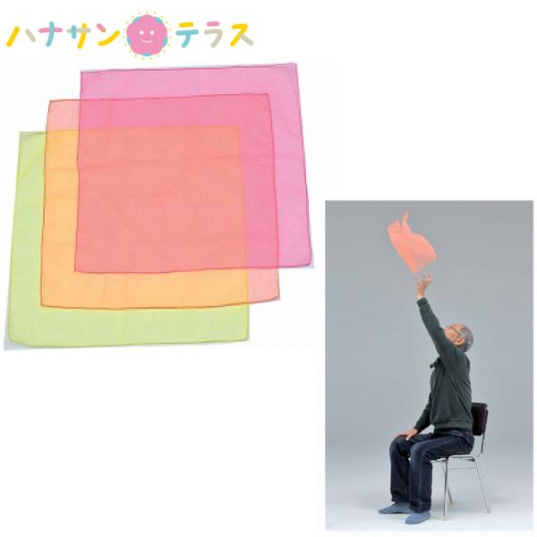 つかむ 握る ゆっくり 楽しい ひらひら 遊び介護 予防 リハビリテーション レクリエーション 浮遊スカーフ45 3枚1組 トーエイライト 脳 トレ 活性 室内 介護予防 らくらく トレーニング 自宅 施設 病院 介護用品・ゆっくりと落ちて...