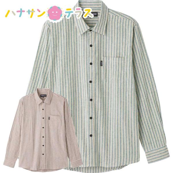 マジックテープ 大きいサイズ 大寸 大きめ 介護用 おしゃれ かわいい 入院用 父の日 敬老の日 誕生日 クリスマス プレゼント 入所 入院 シニア起毛ワンタッチテープシャツ ワンタッチテープ M L LL 3L  マジックテープ 腰曲がり...