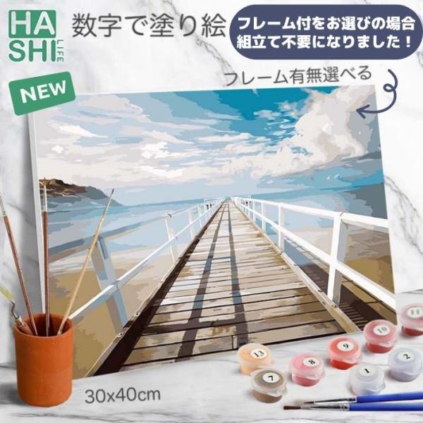 ・数字で塗り絵 フレーム有無選べる・サイズ：30cm x 40cm大人が次々とハマっていく！＊完成まで平均１〜４週間＊（１回の作業時間等により、個人差大）のんびりとお家で楽しめる新しい趣味として人気急上昇中♪★絵画初心者の方でも、どなたでも...