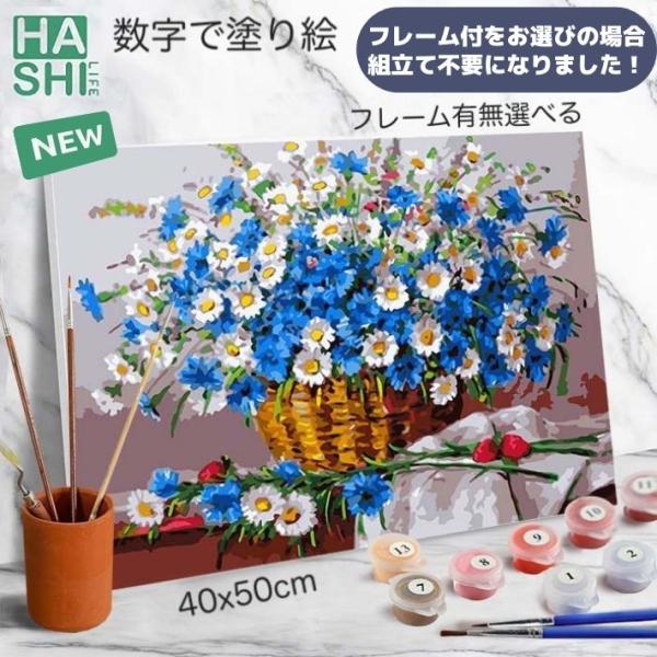 インスタ映えするおうち時間の新しい趣味として人気急上昇！付属のアクリル絵具で数字のとおりに色を塗るだけ。仕上がりは油絵風の本格絵画の完成。完成目安：平均1-4週間(個人差大）■含まれるもの・数字が印刷されたキャンバス１枚 40x50cm・筆...