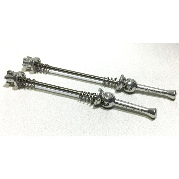 RIDEA】 橋輪オリジナルクイックレバー　74/86mm 色：シルバー（全5色）対応幅：フロント74mm　リア86mm重量：46.5g橋輪BLOG商品紹介記事http://hashirin.com/archives/1794026.htm...